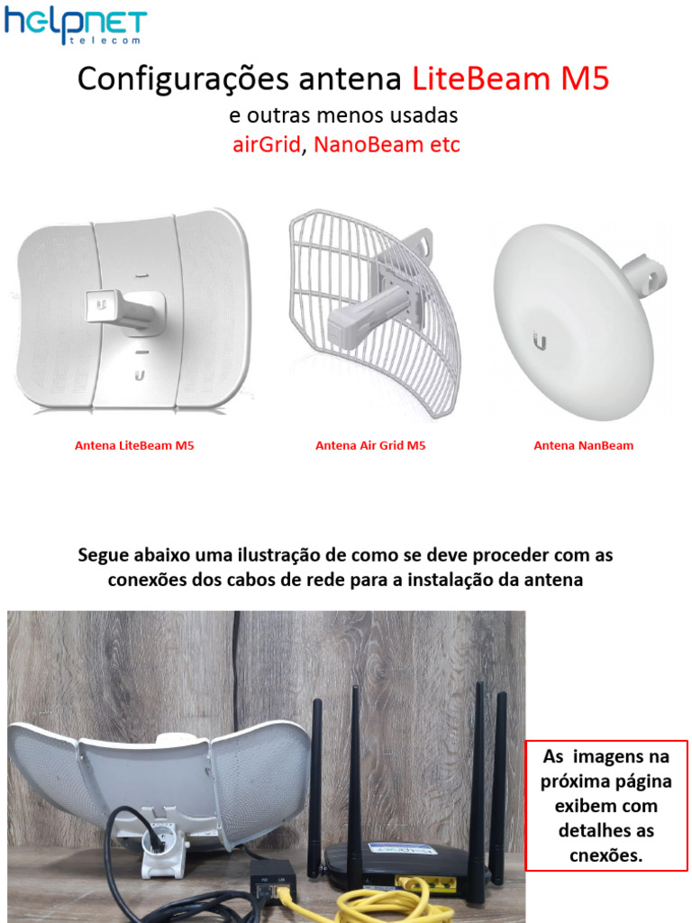 Antena LiteBeam M5 - NanoBeam - AirGrid - 2023 - v0.2 | PDF | Endereço ...