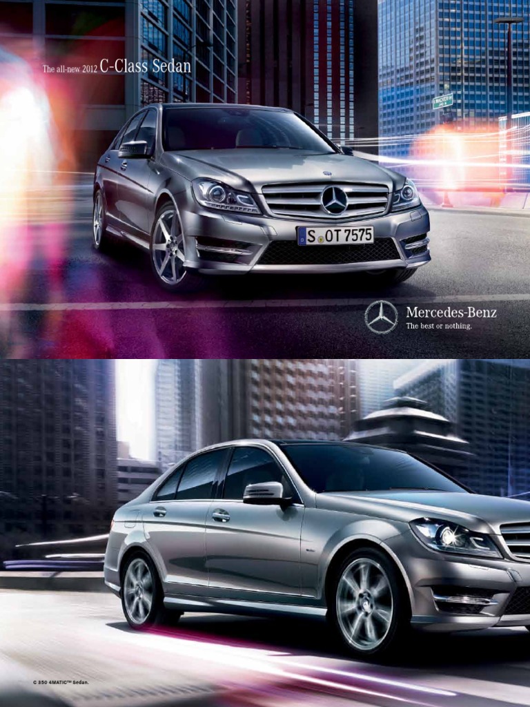 2012 C-Class Sedan E-Brochure en | PDF | Mercedes Benz | Car