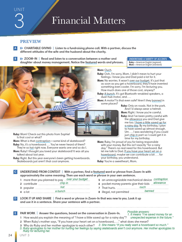 Connectivity Level 4 U3 Teachers Book | PDF | Vocabulary | Reading Comprehension