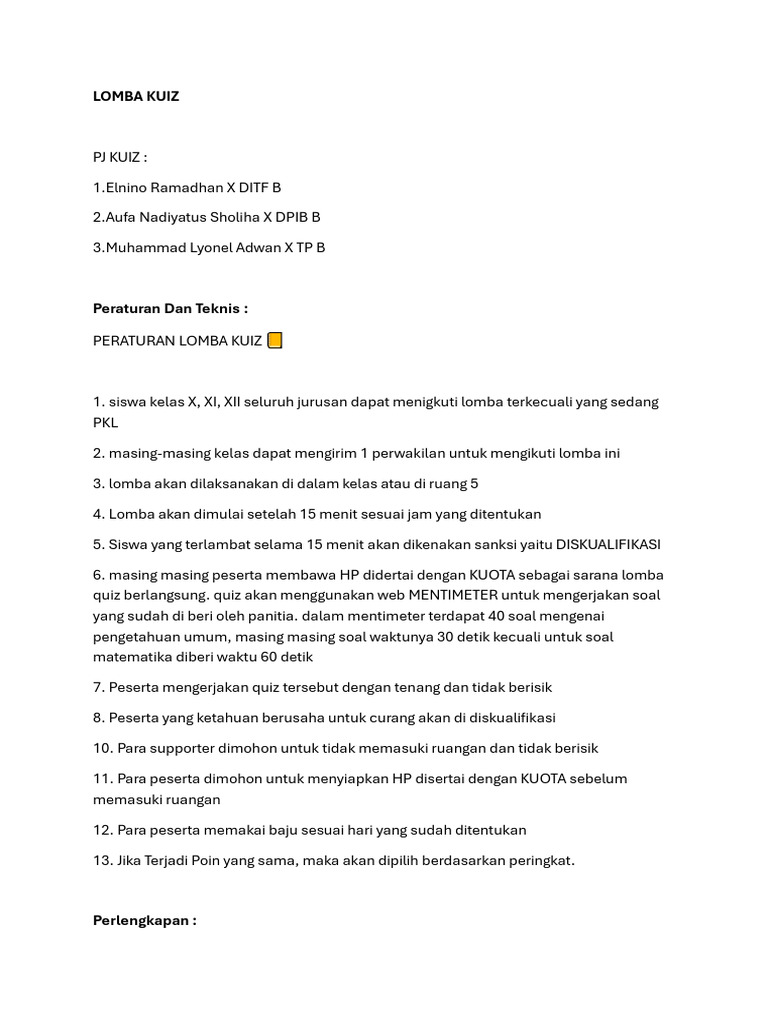 File PJ Kuiz-1 | PDF