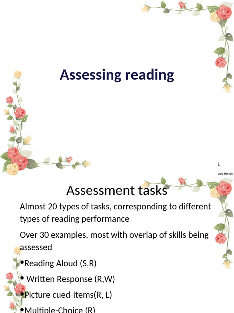 Assessing Reading - Part 1 Friday | PDF | Multiple Choice | Reading ...