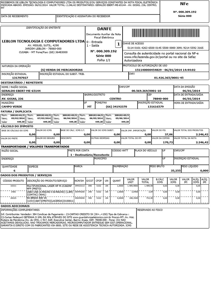 Emitir DANFE 1 | PDF