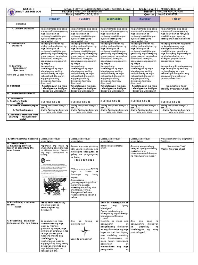 DLL-quarter 1 Week 3 | PDF