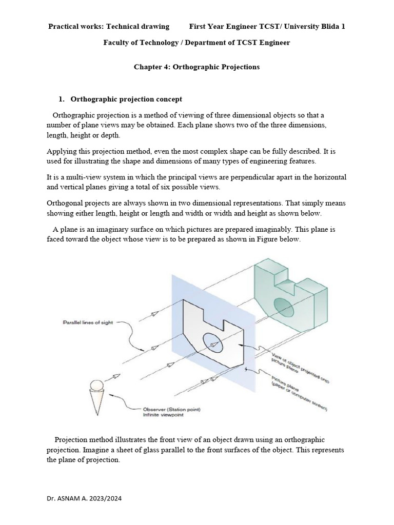 Chapter IV Orthographic Projections | PDF | Geometry | Classical Geometry