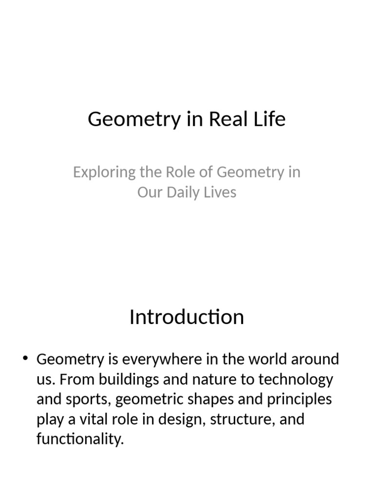 Geometry in Real Life | PDF