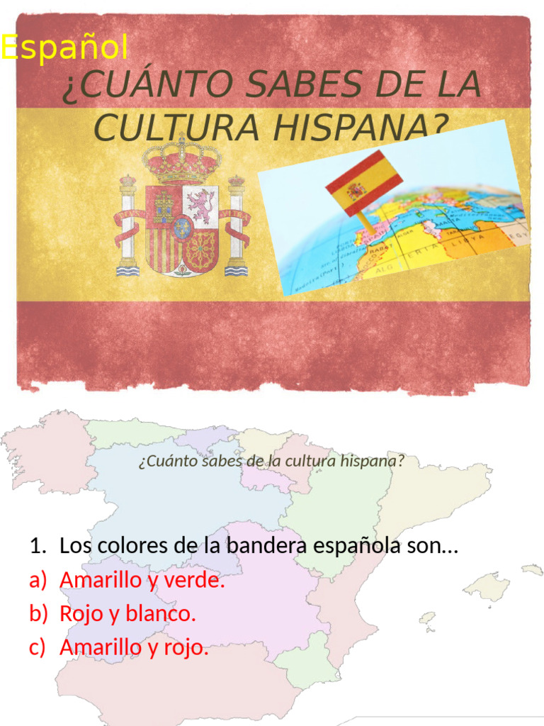 Cuánto Sabes de La Cultura Hispana Diagnóstico | PDF | España | Madrid