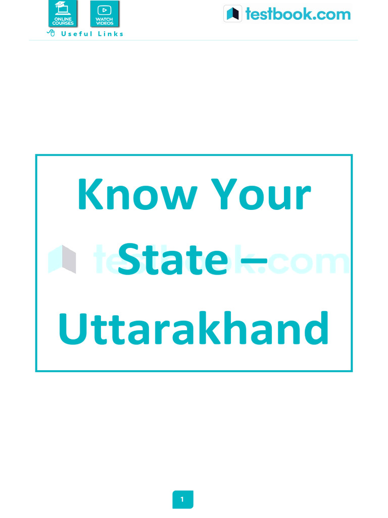 Know Your State: Uttarakhand Overview | PDF