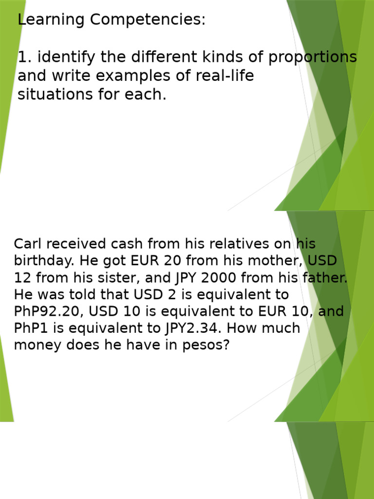 Business Math Proportion | PDF