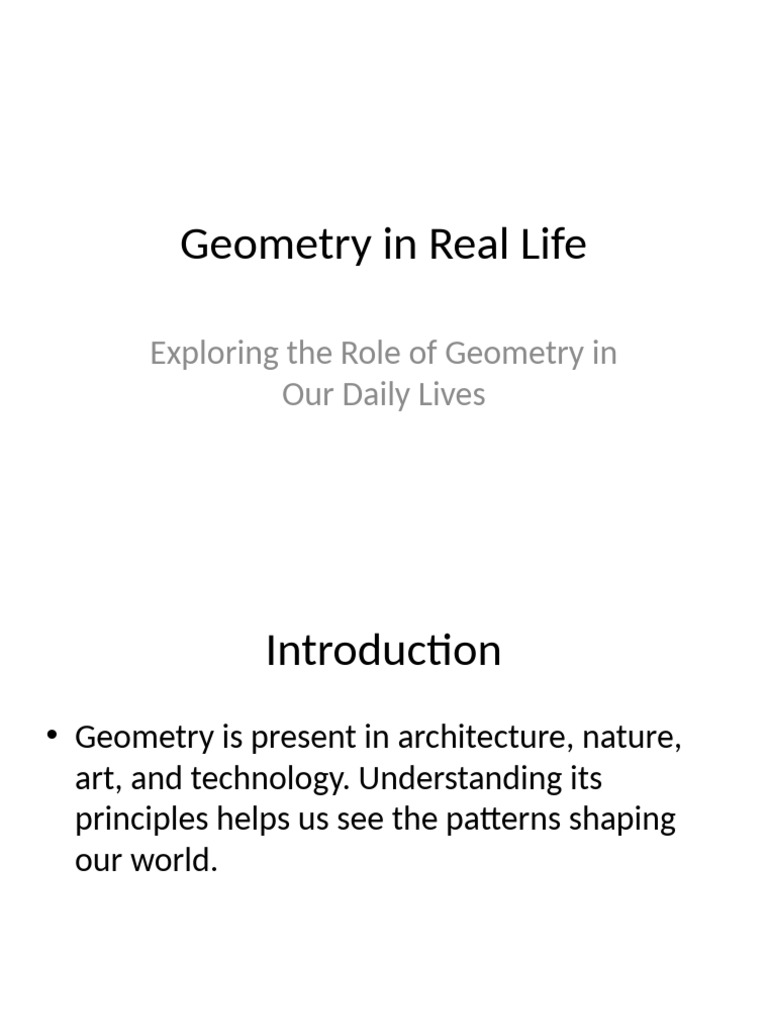 Geometry in Real Life Final | PDF