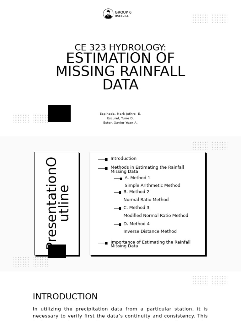 Estimation of Missing Rainfall Data | PDF | Rain | Precipitation