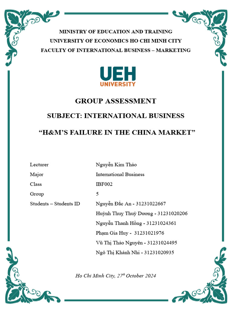 GROUP 5- IBF002- IB PROJECT (2) | PDF | Corporate Social Responsibility | Brand