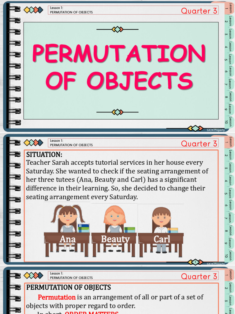 G10M III L1 Permutation of Objects Revised | PDF | Permutation | Blouse
