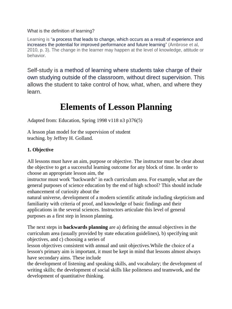 Understanding Learning and Lesson Planning | PDF | Teachers | Learning