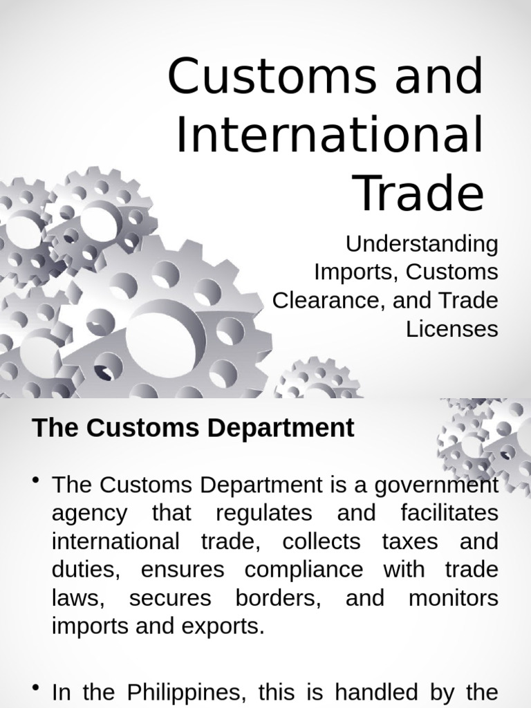 Customs and Nternational Trade | PDF | Customs | Taxes