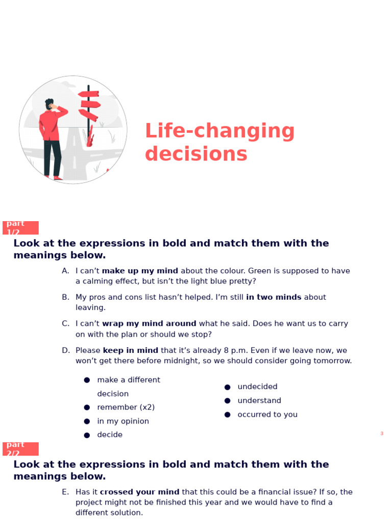 Examples of Life-Changing Decisions | PDF