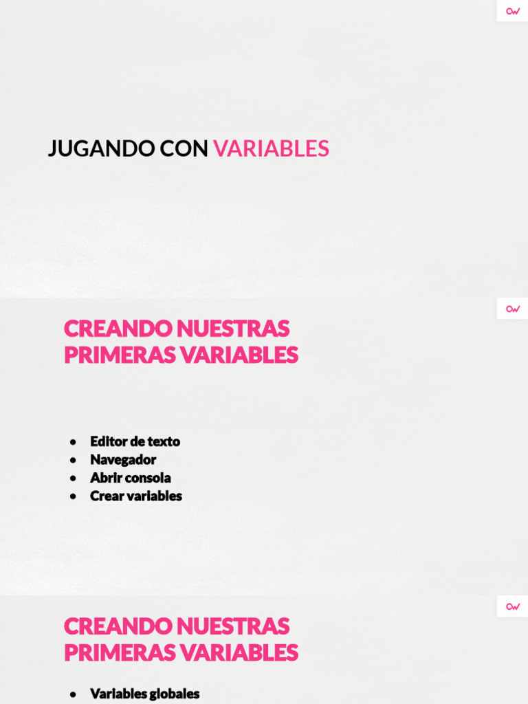 Curso de JavaScript Creando Variables | PDF
