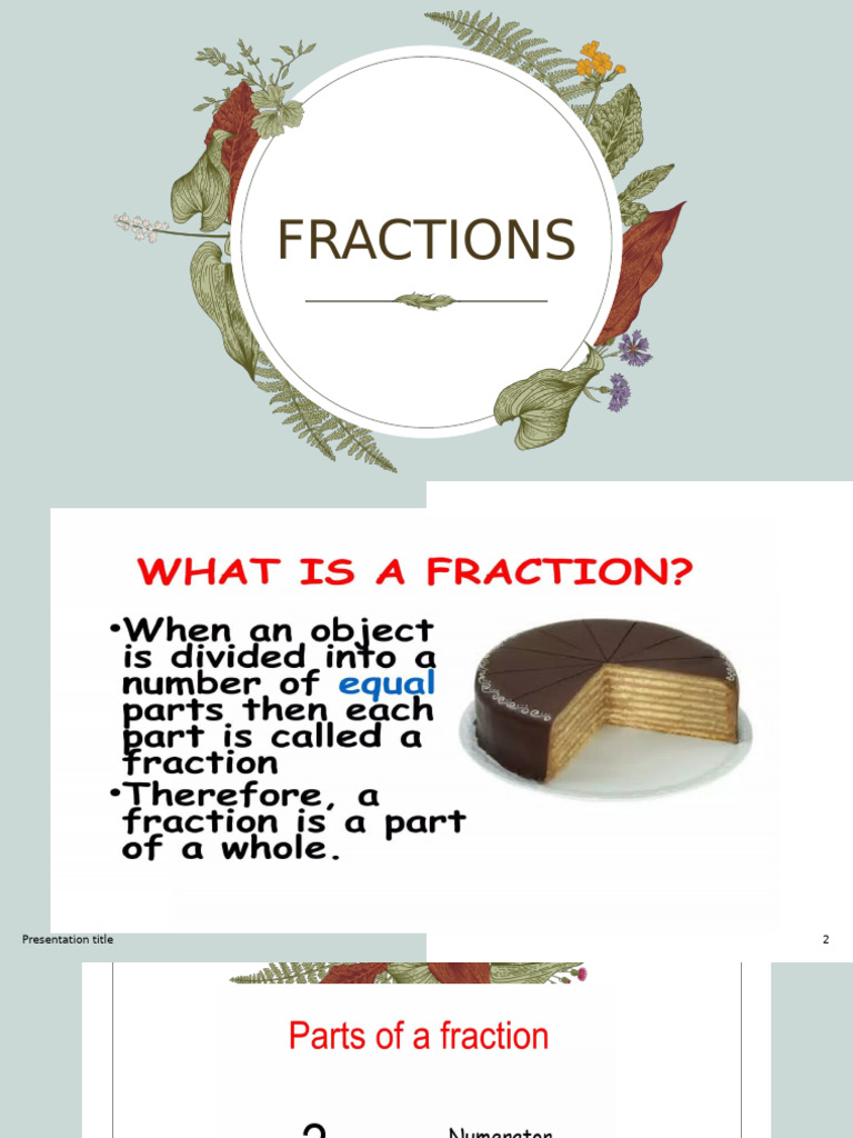 Understanding Fractions: A Guide | PDF