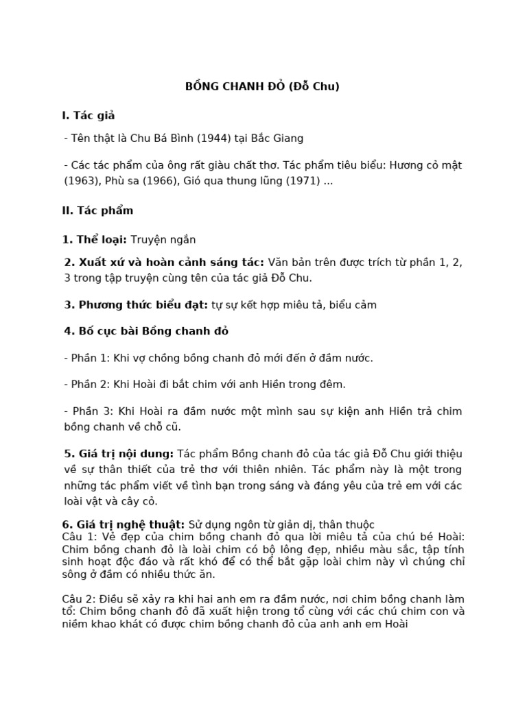 BỒNG CHANH ĐỎ | PDF