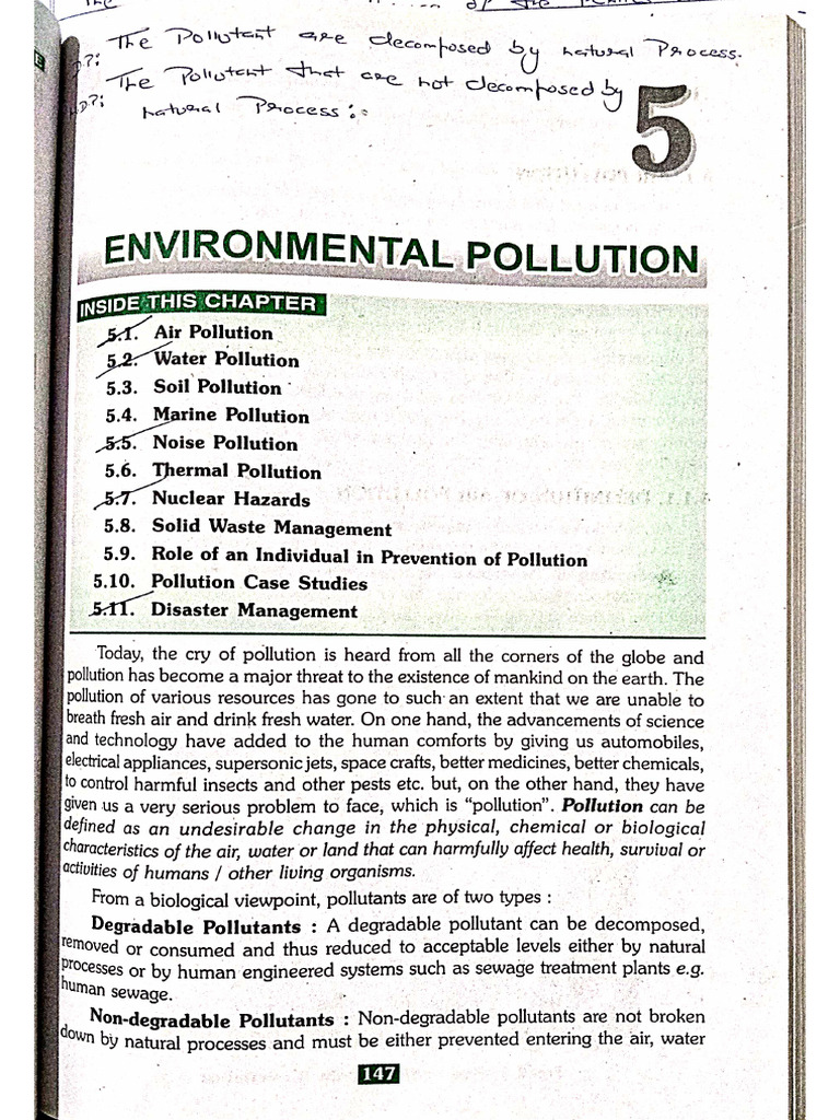 EVS Pollution Chapter | PDF