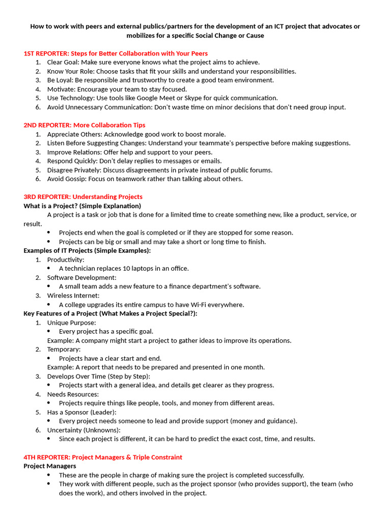 Lesson 10 Explanation Summary | PDF | Project Management | Business