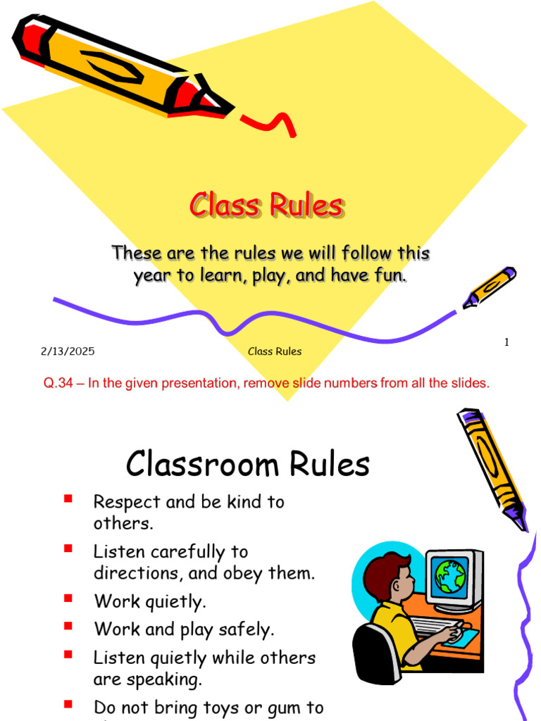 Essential Class Rules for 2nd Grade | PDF