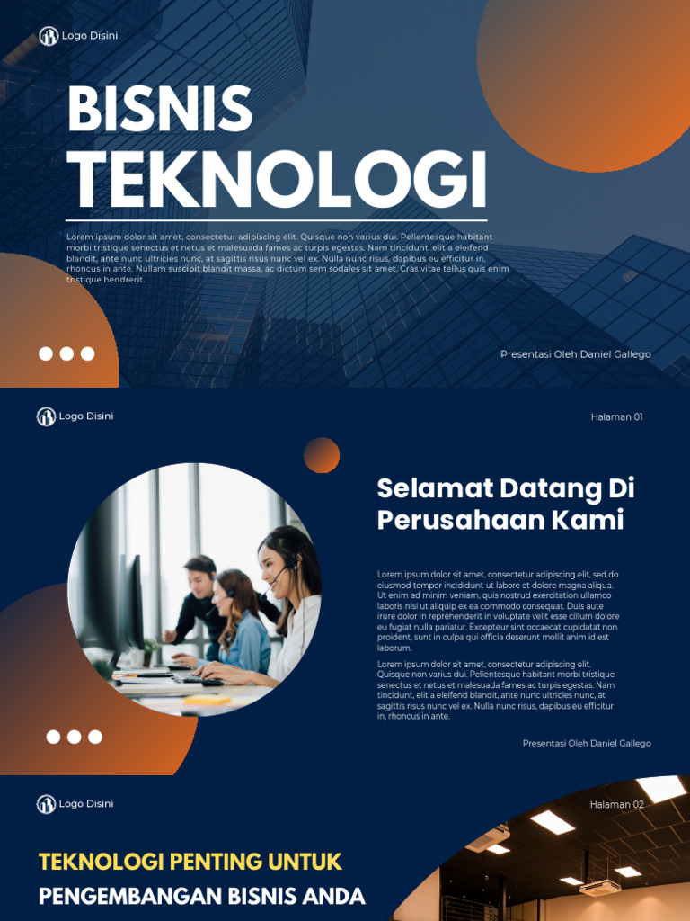 Biru Modern Bisnis Teknologi Presentation_20250213_194203_0000 | PDF