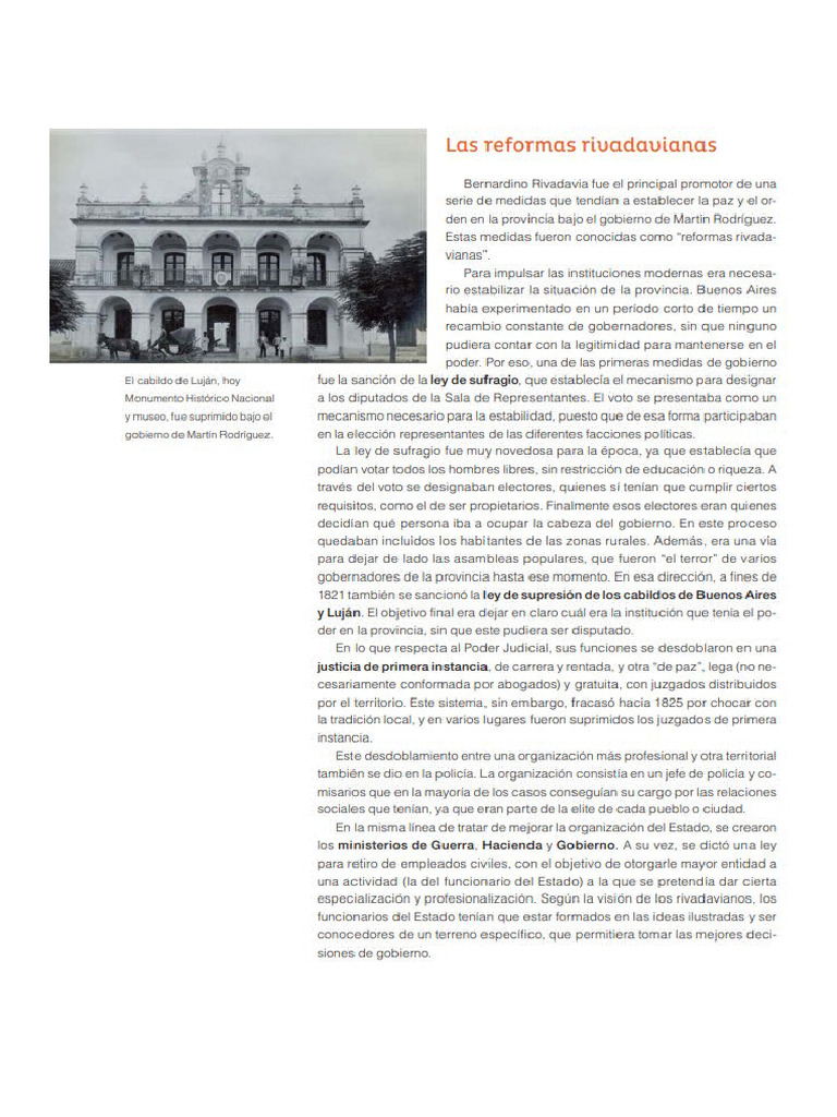 Reformas de Rivadavia | PDF