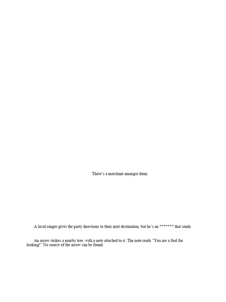 Random Encounter Table | PDF