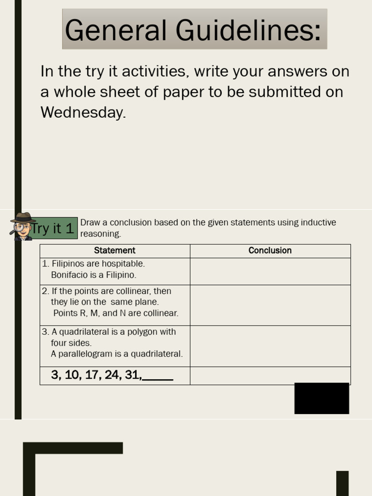 Geometry Lesson 2 Deductive Reasoning 1 Compressed Pdf Deductive Reasoning Logic
