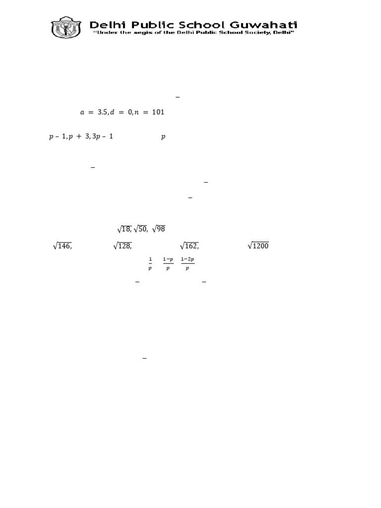 PRACTICE QUESTIONS -CHP 5 ARITHMETIC PROGRESSIONS | PDF | Mathematics