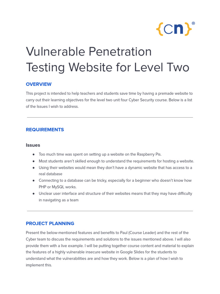 Codenation Security Vulnerable Website | PDF | Php | My Sql