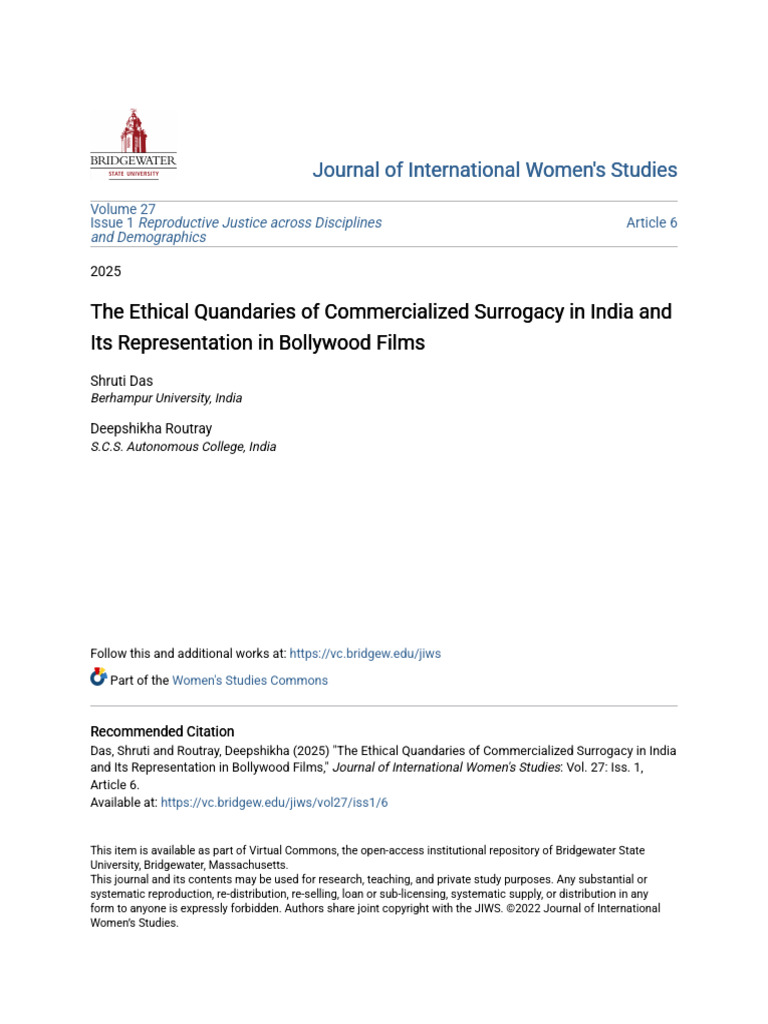 The Ethical Quandaries of Commercialized Surrogacy in India and I | PDF ...