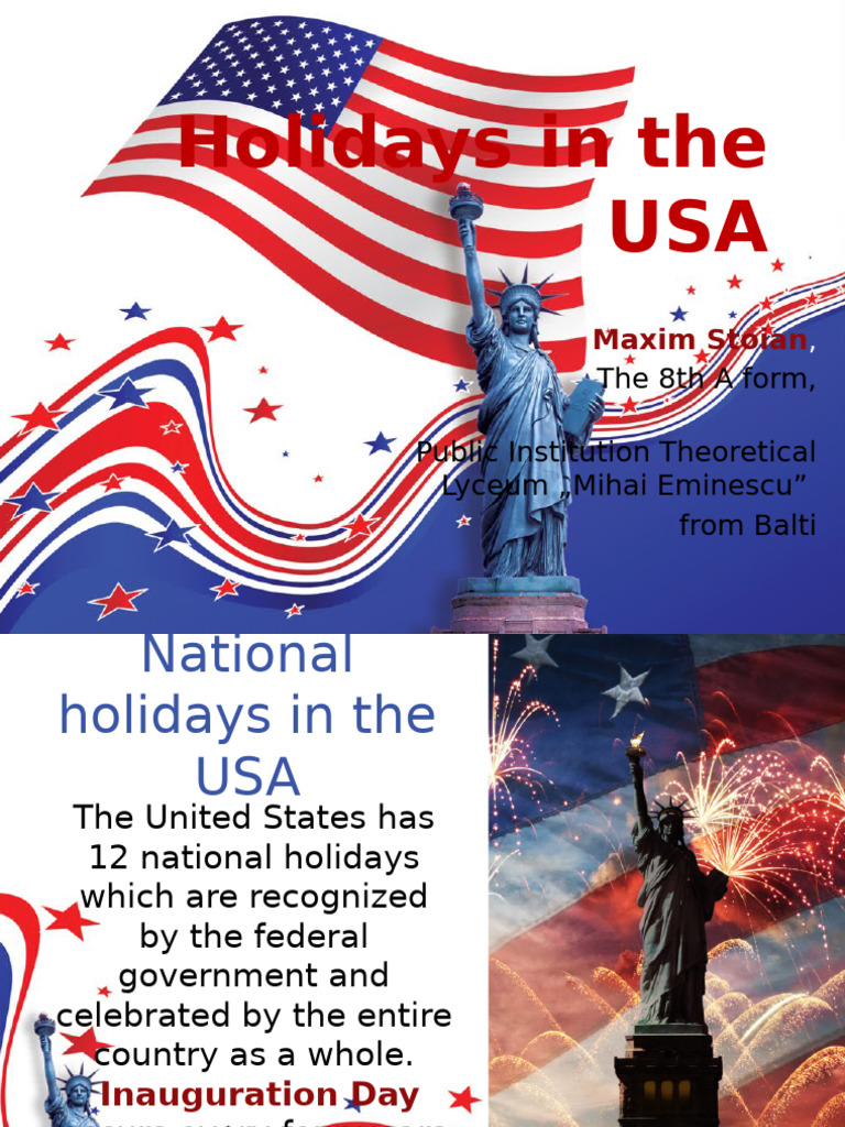 National Holidays and Traditions in the USA | PDF | Christmas | Observances
