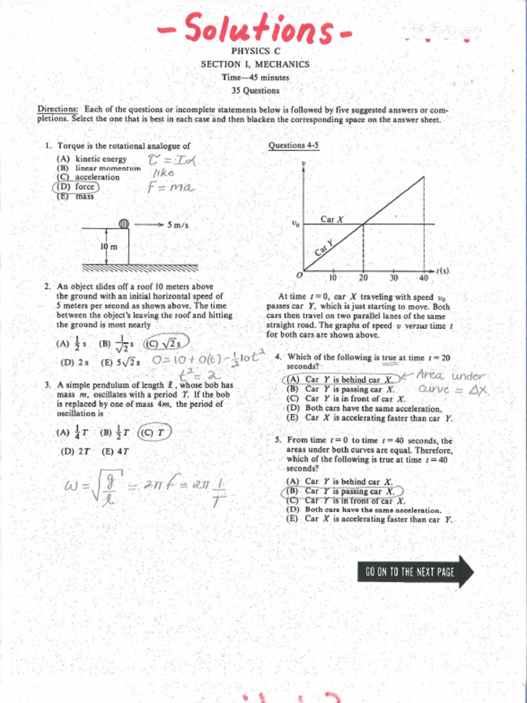 1984 Mult Choice Solutions | PDF