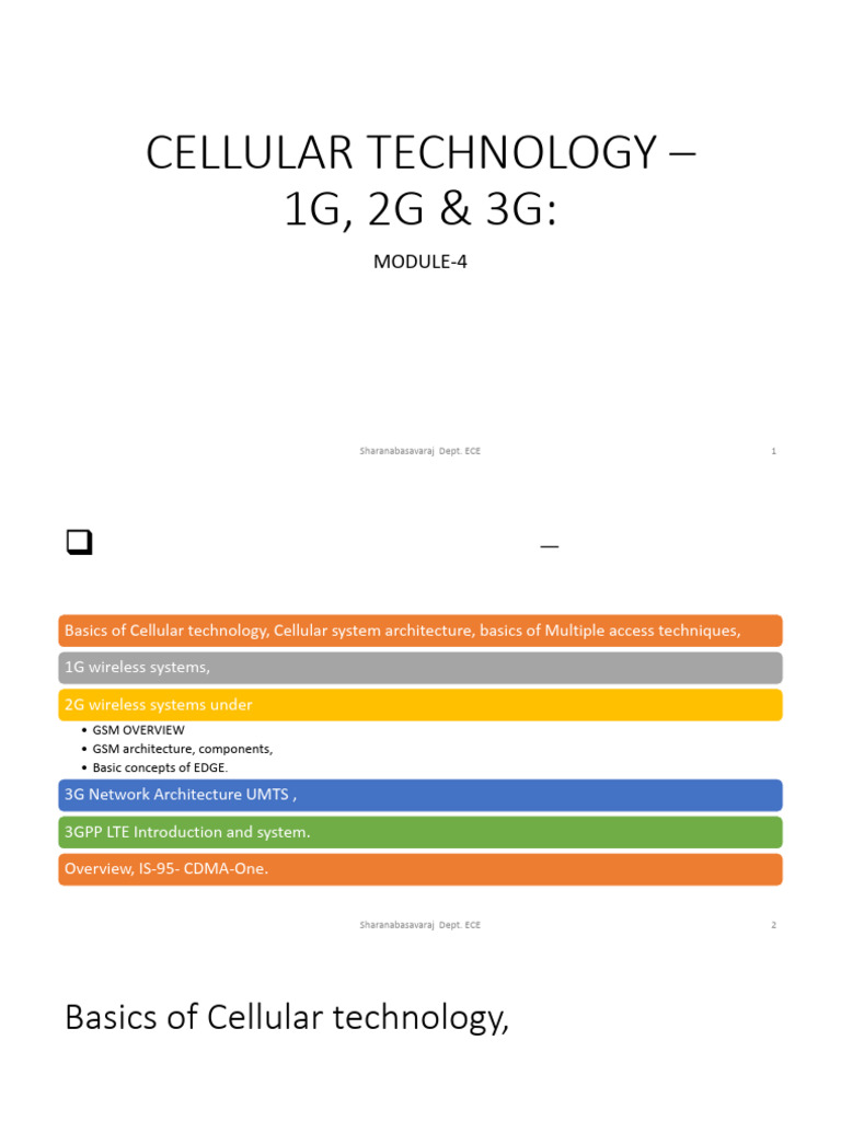 module 4 part 1 | PDF | Channel Access Method | Cellular Network