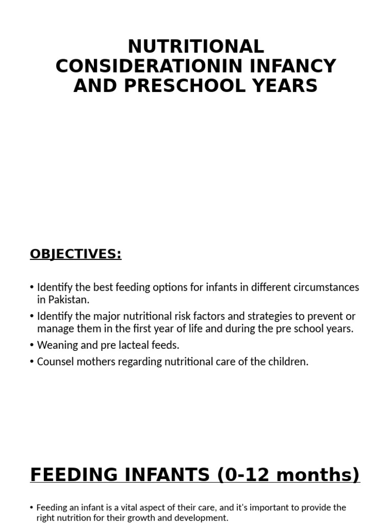 Infant and Preschool Nutrition Guide | PDF | Breastfeeding | Breast Milk