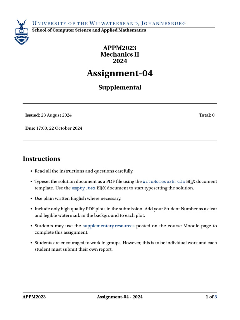 Supplemental 04 | PDF | Applied Mathematics | Mechanics