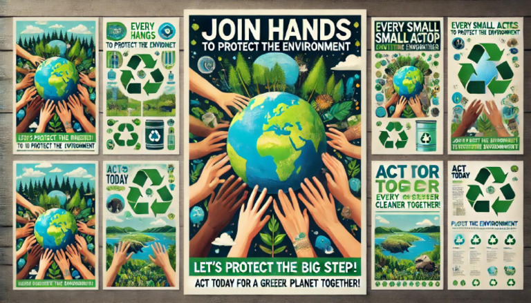 Join Hands To Protect The Environment Poster | PDF