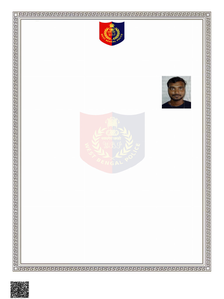 West Bengal Police PCC for Pallab Pradhan | PDF