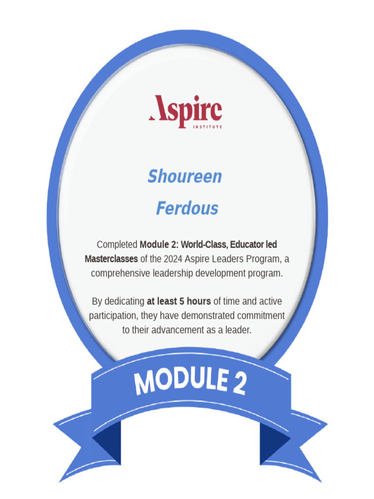 Shoureen Ferdous Module 2 Badge | PDF