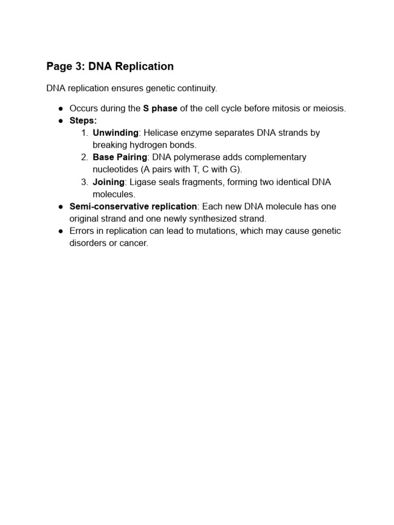 DNA Replication Process Steps | PDF
