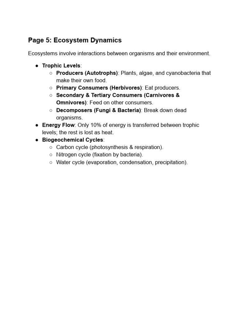 Ecosystem Dynamics | PDF