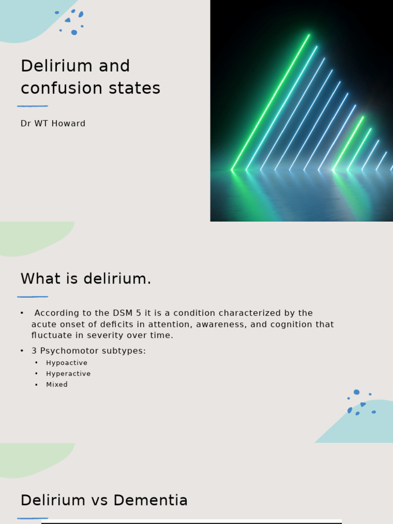 Understanding Delirium in Patients | PDF | Diseases And Disorders ...