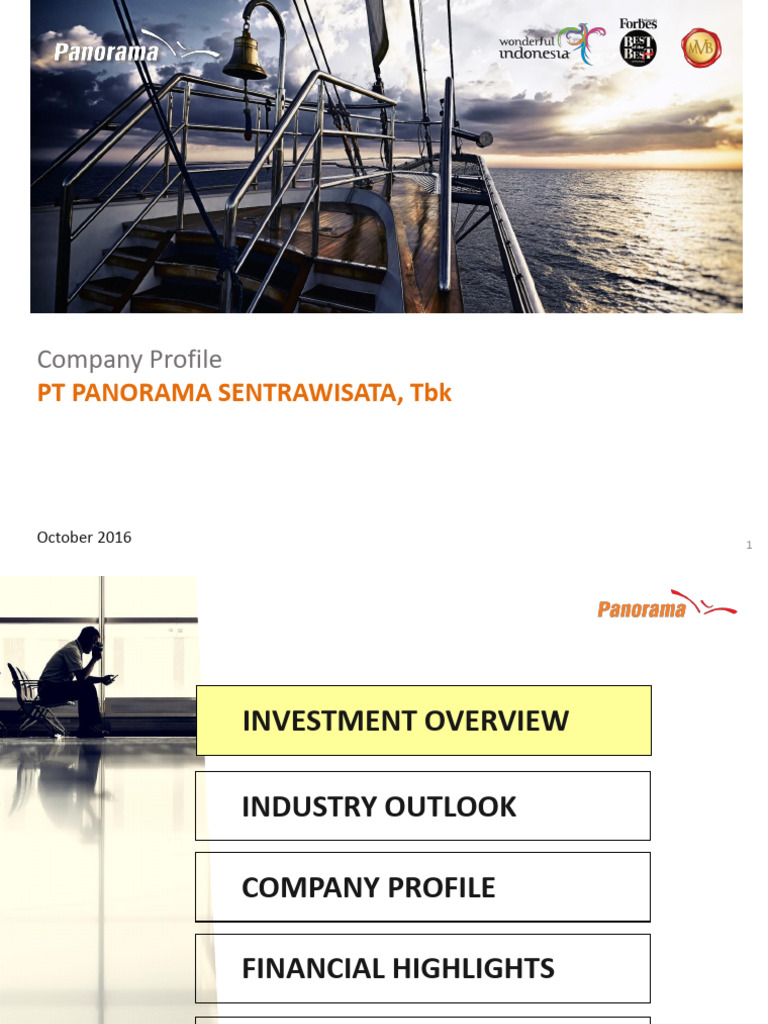 Company Profile - PT Panorama Sentrawisata | PDF | Indonesian Rupiah | Revenue
