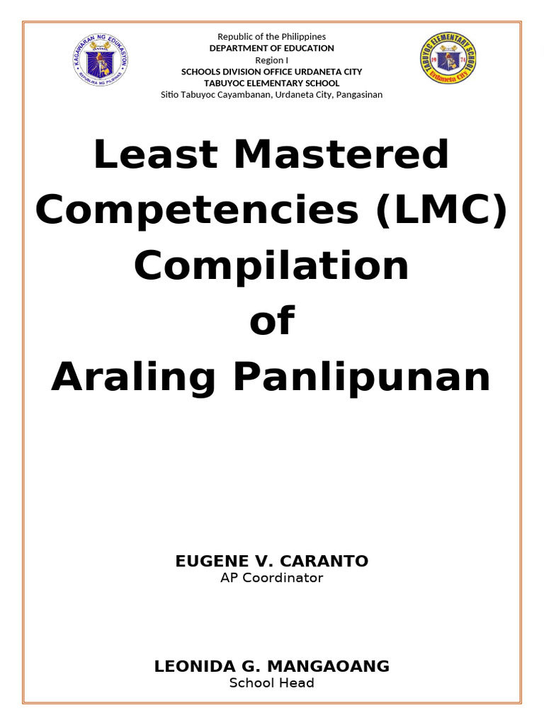 Front Page of MMC, LMC and Item Analysis | PDF | Southeast Asia ...