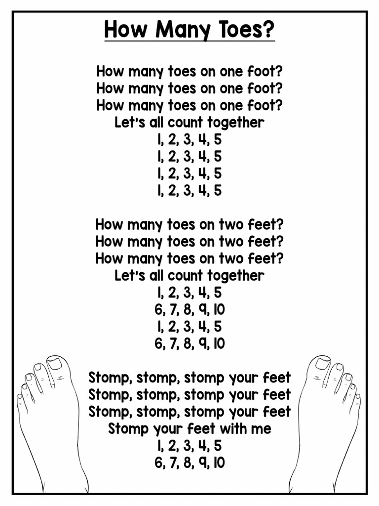 how many toes song | PDF