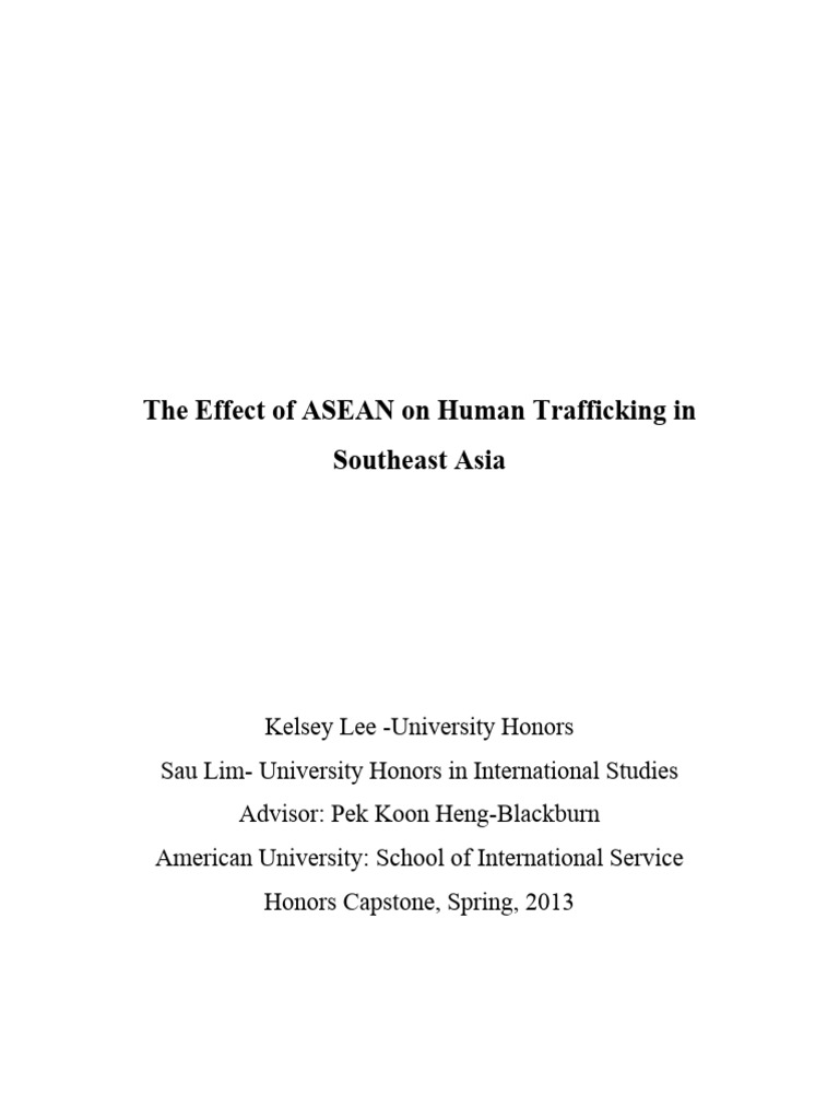 Human-trafficking-and-ASEAN-effect- | PDF | Human Trafficking ...