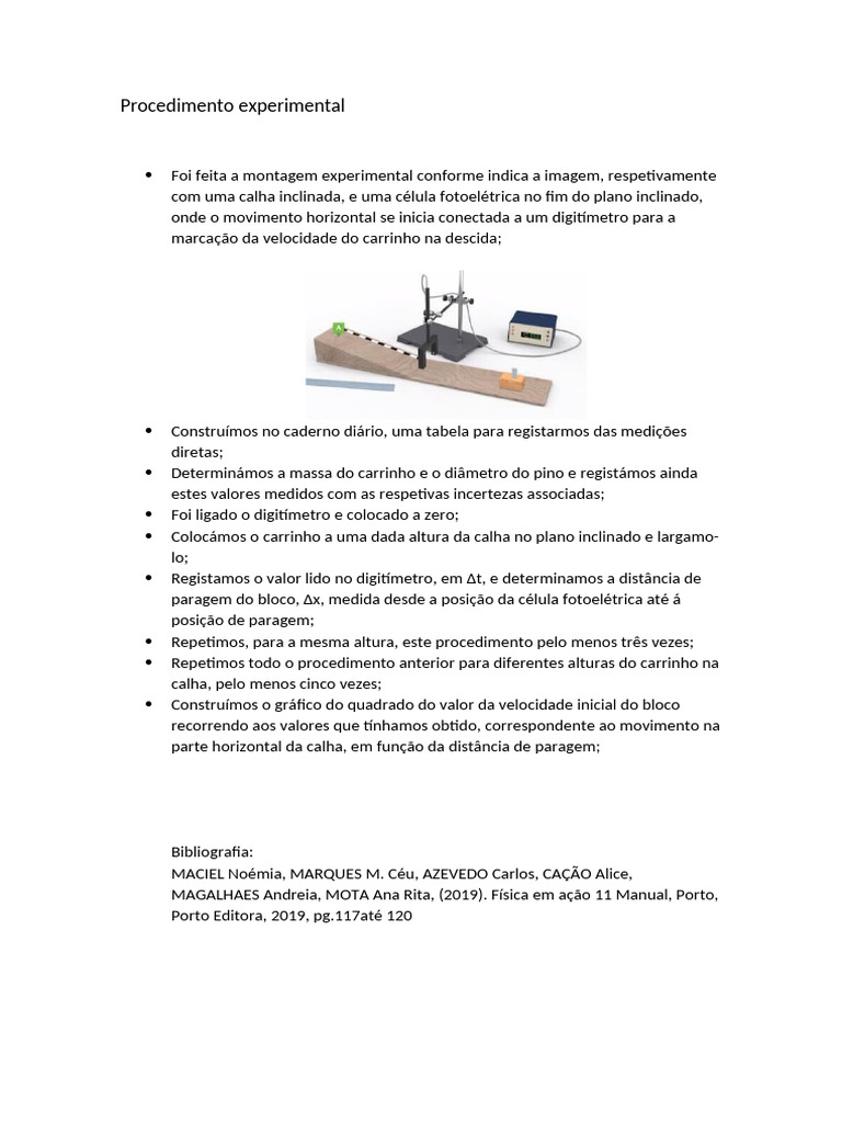 Procedimento Experimental | PDF