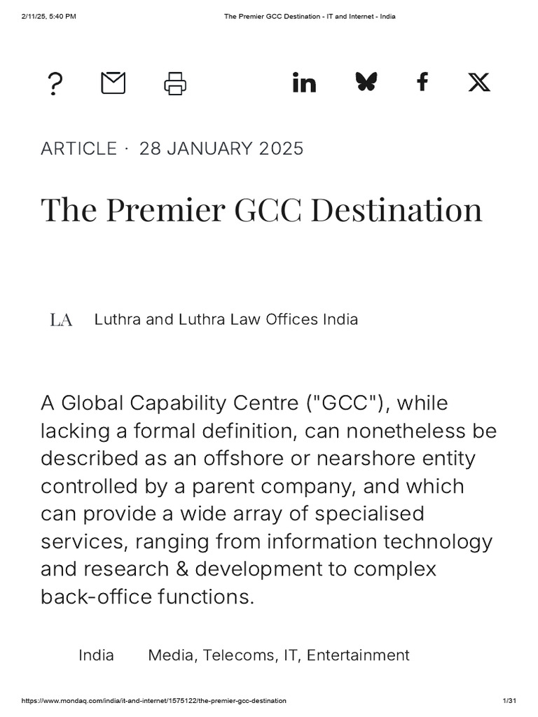 The Premier GCC Destination - IT and Internet - India | PDF | Gulf ...