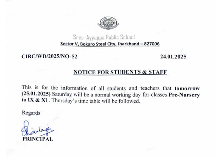Notice For Students &staff & | PDF
